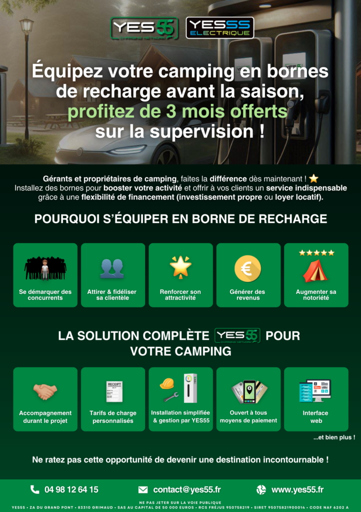 Bornes de recharge en camping